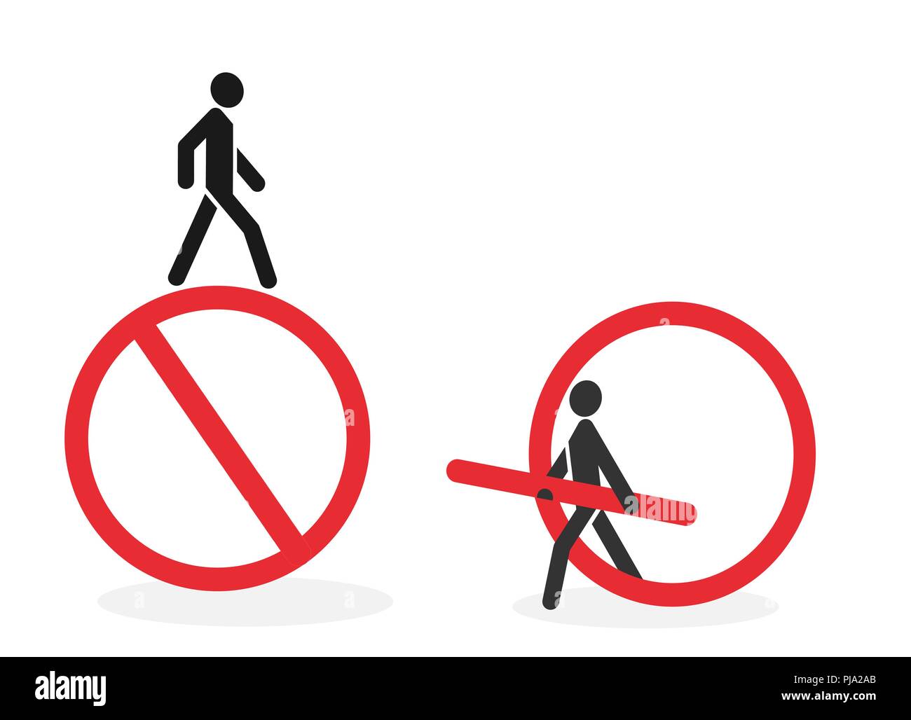 Prohibition symbols Cut Out Stock Images & Pictures - Alamy