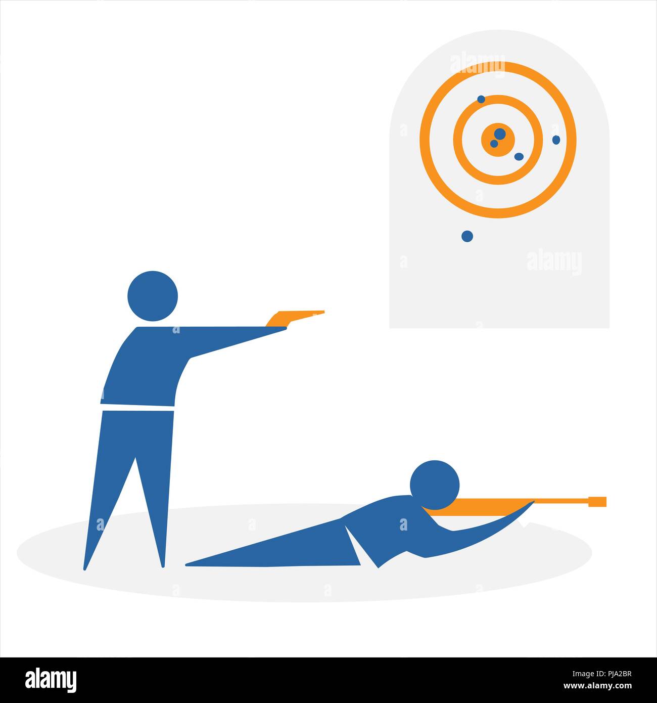 Man shooting target gun Stock Vector Images - Alamy