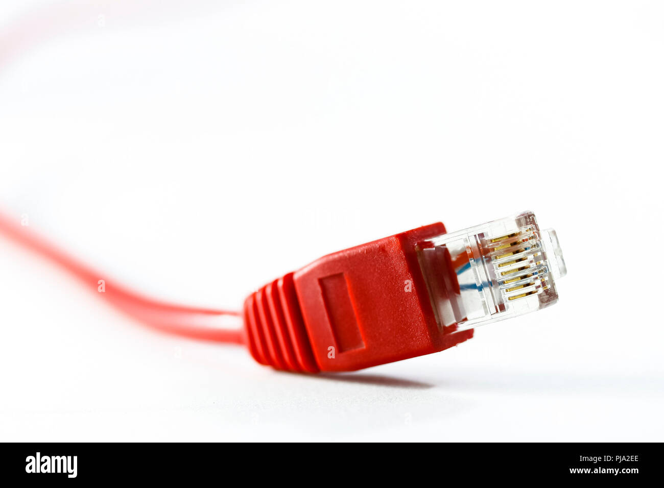 Connector wire rj45 for internet Stock Photo - Alamy