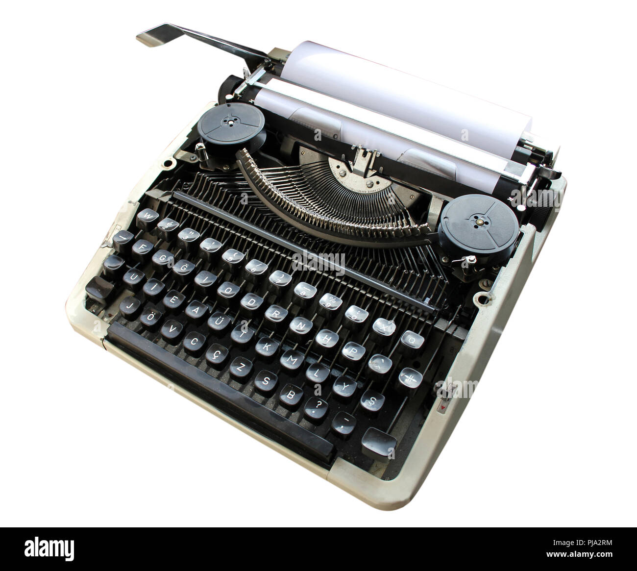 Typewriter typing page Cut Out Stock Images & Pictures - Alamy