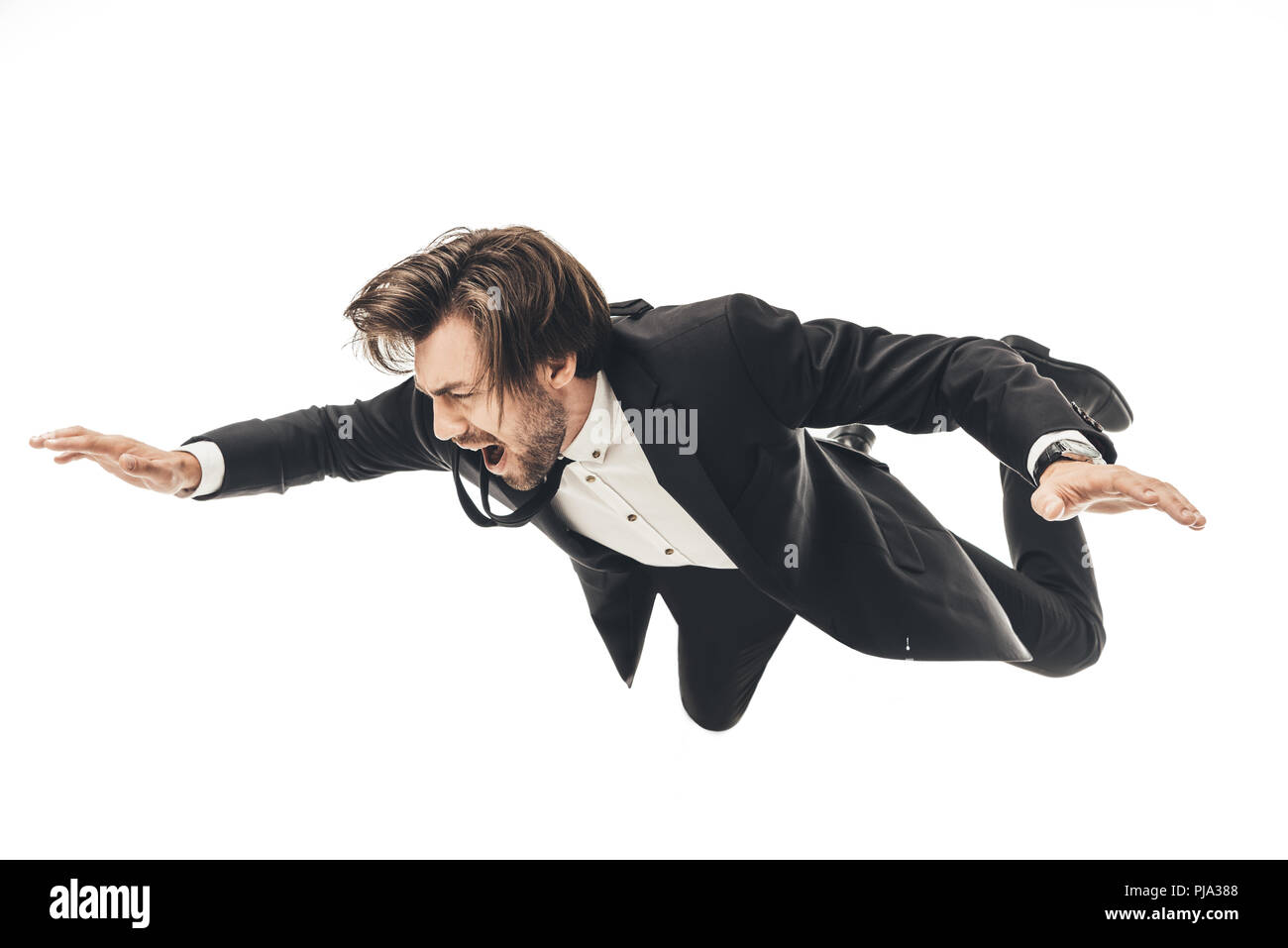 Man falling suit Cut Out Stock Images & Pictures - Alamy