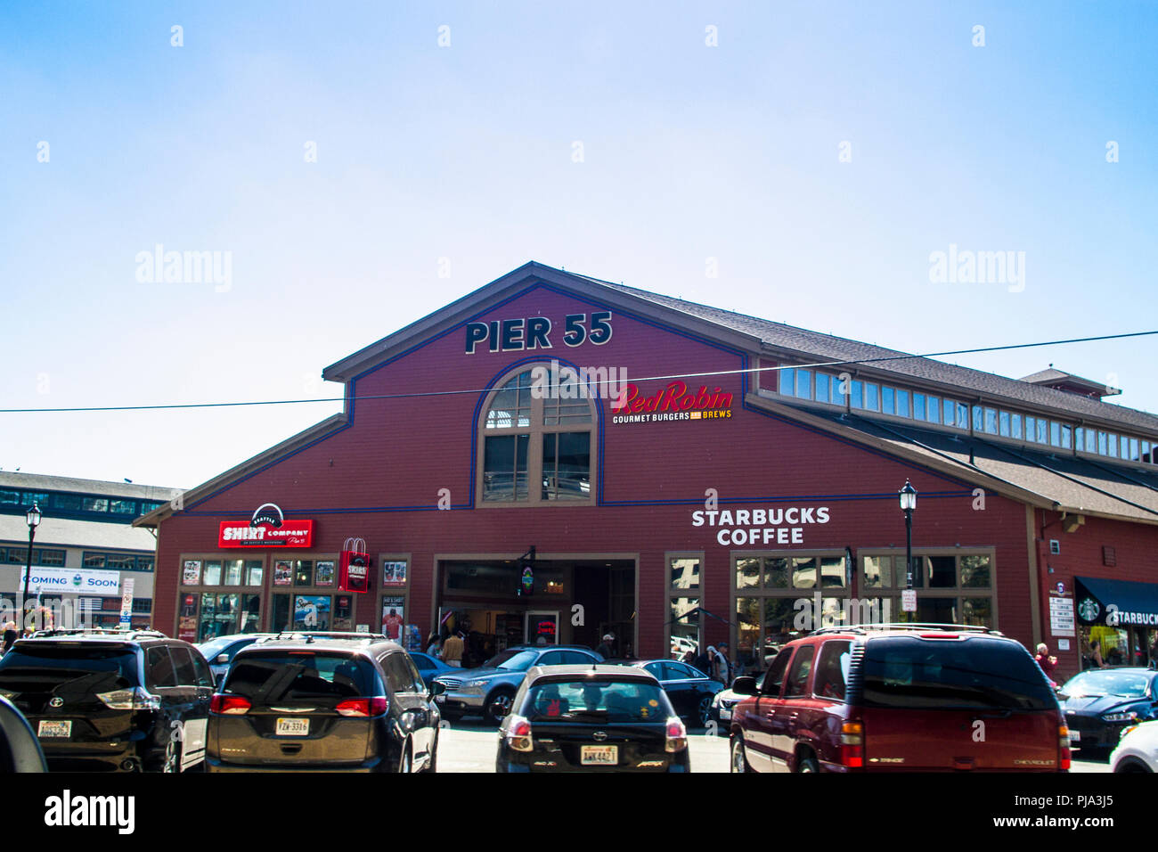 Pier 55 in Seattle Washington USA Stock Photo - Alamy