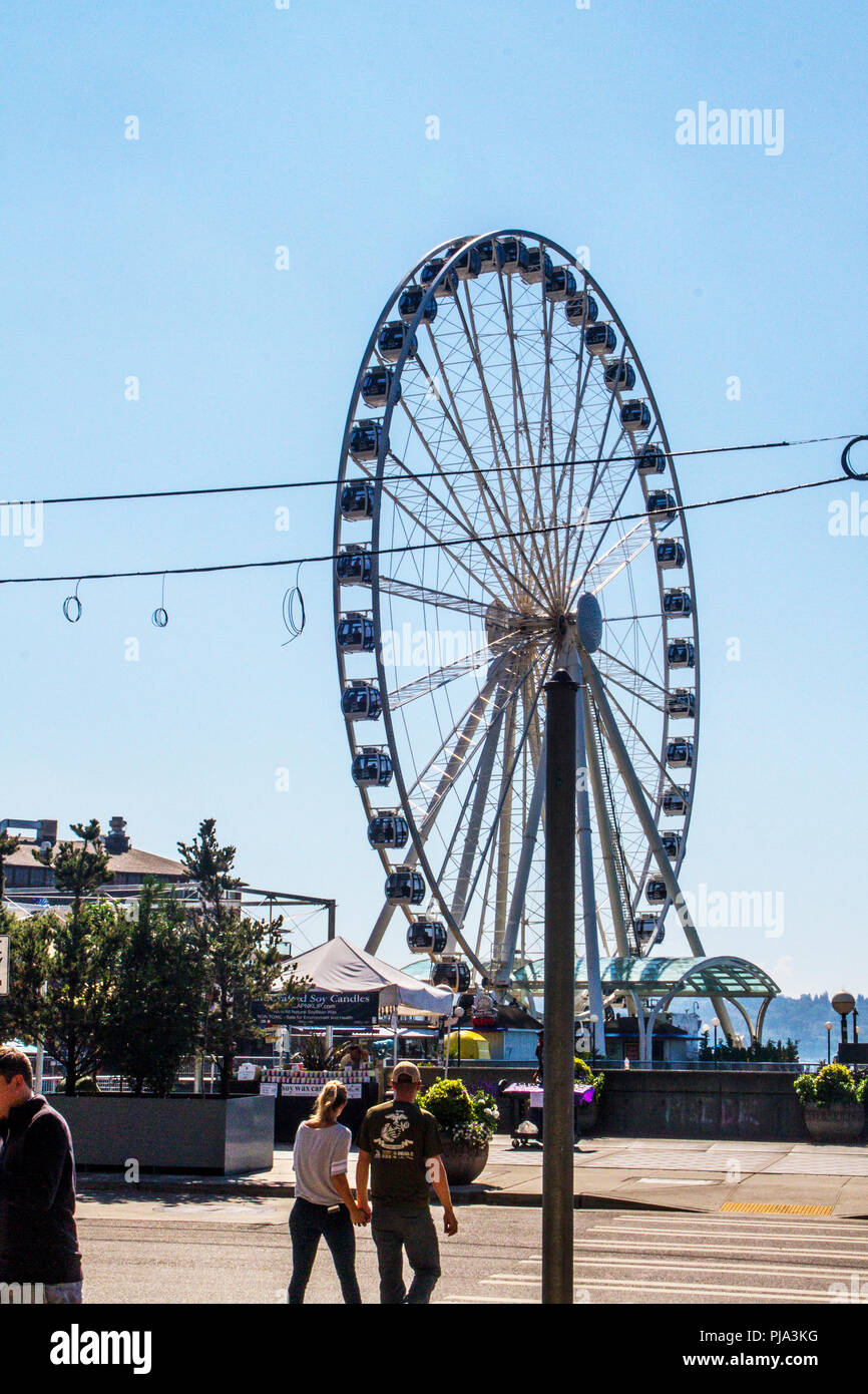 the Seattle Great Wheel in Seattle Washington USA Stock Photo - Alamy