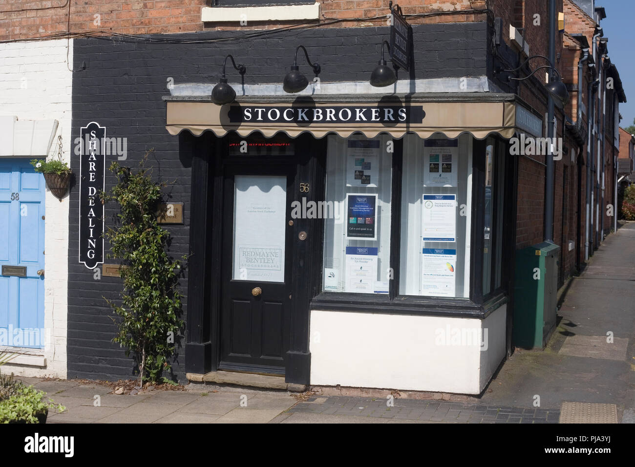Offices of Redmayne Bentley stockbrokers in city of Warwick Stock Photo ...