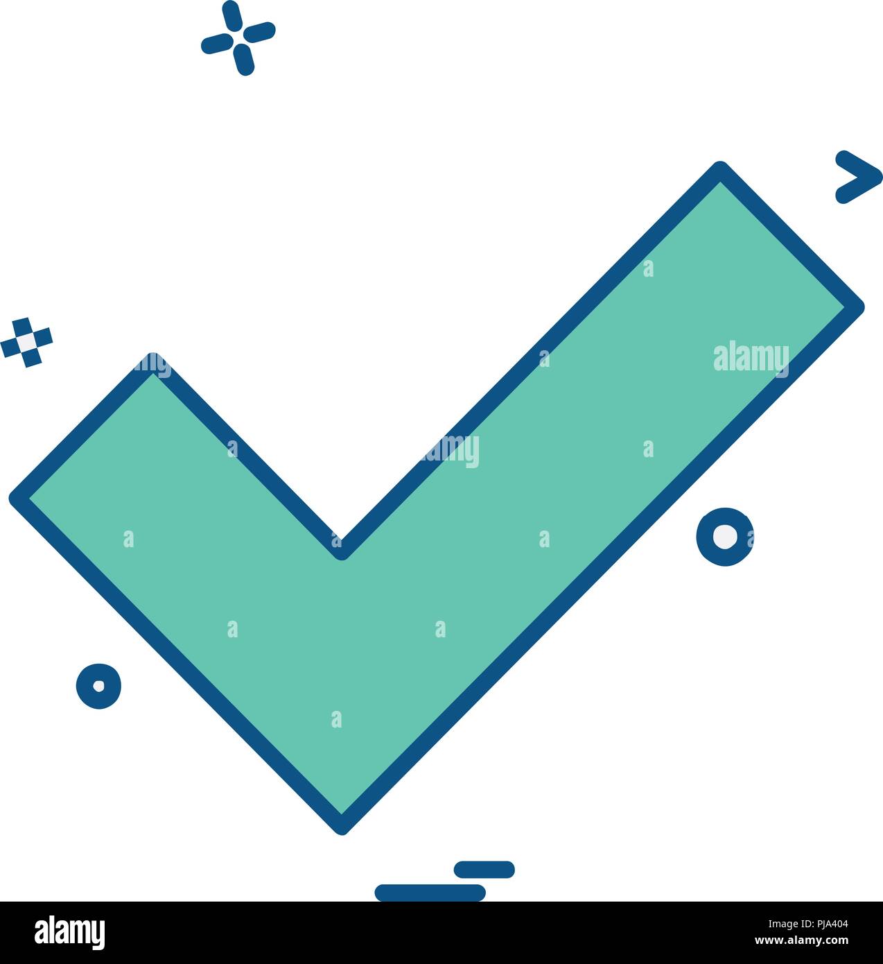 Tick icon design vector Stock Vector Image & Art - Alamy