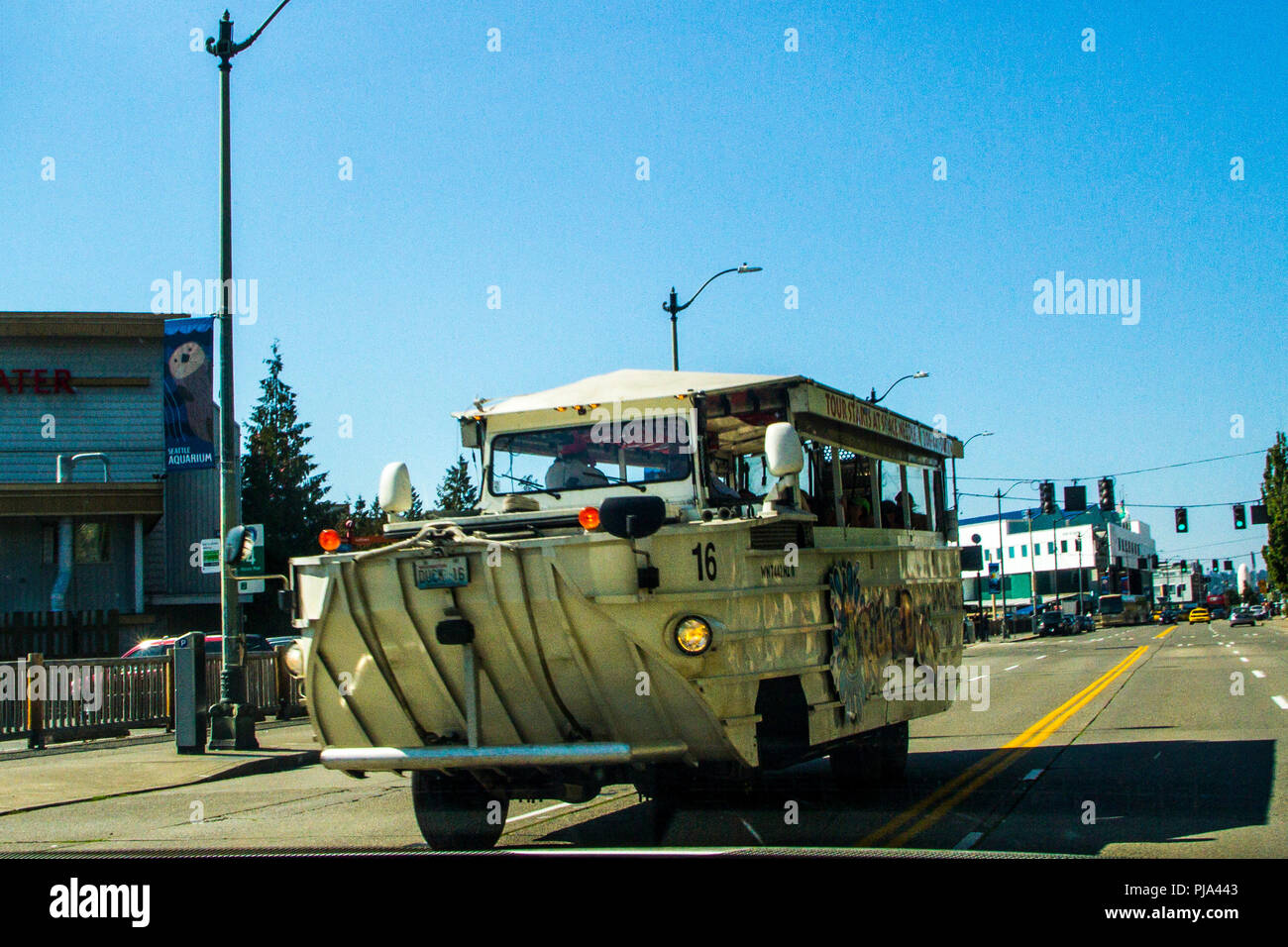 Duck Boat tours in Seattle Washington Stock Photo - Alamy