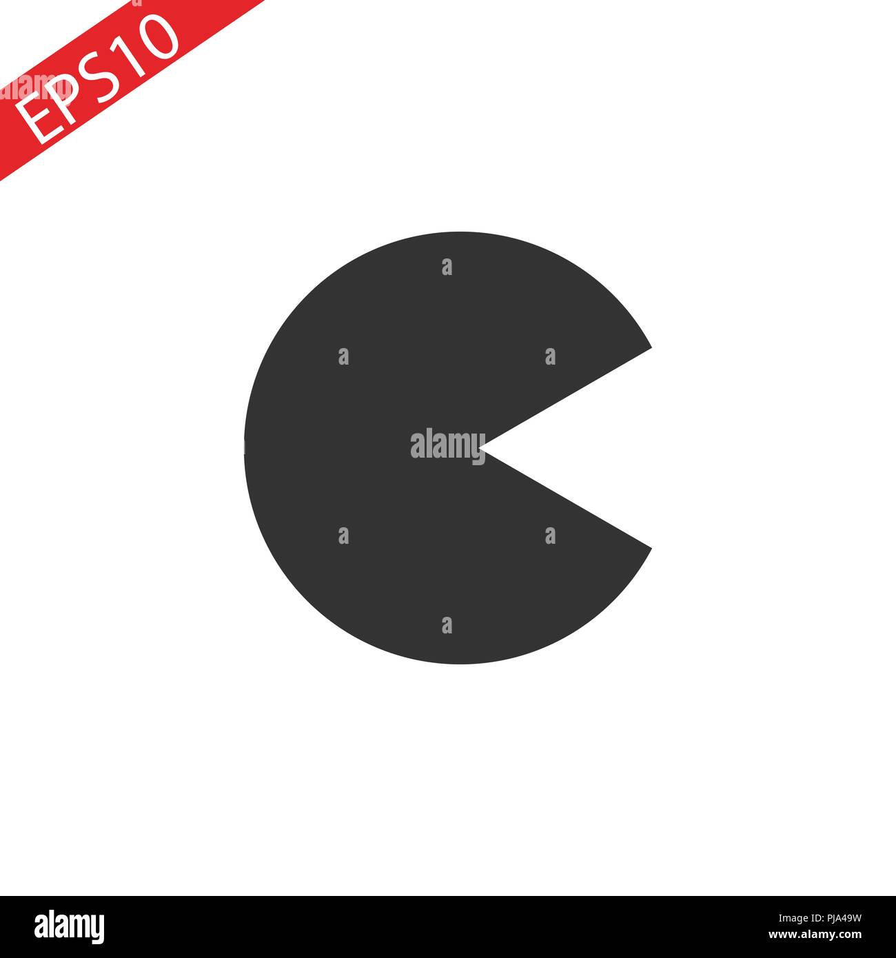 Vector Pacman icon symbol sign on white eps10 Stock Vector Image & Art ...