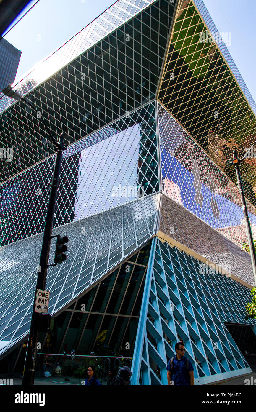 The Seattle Public Library in Seattle Washington USA Stock Photo - Alamy