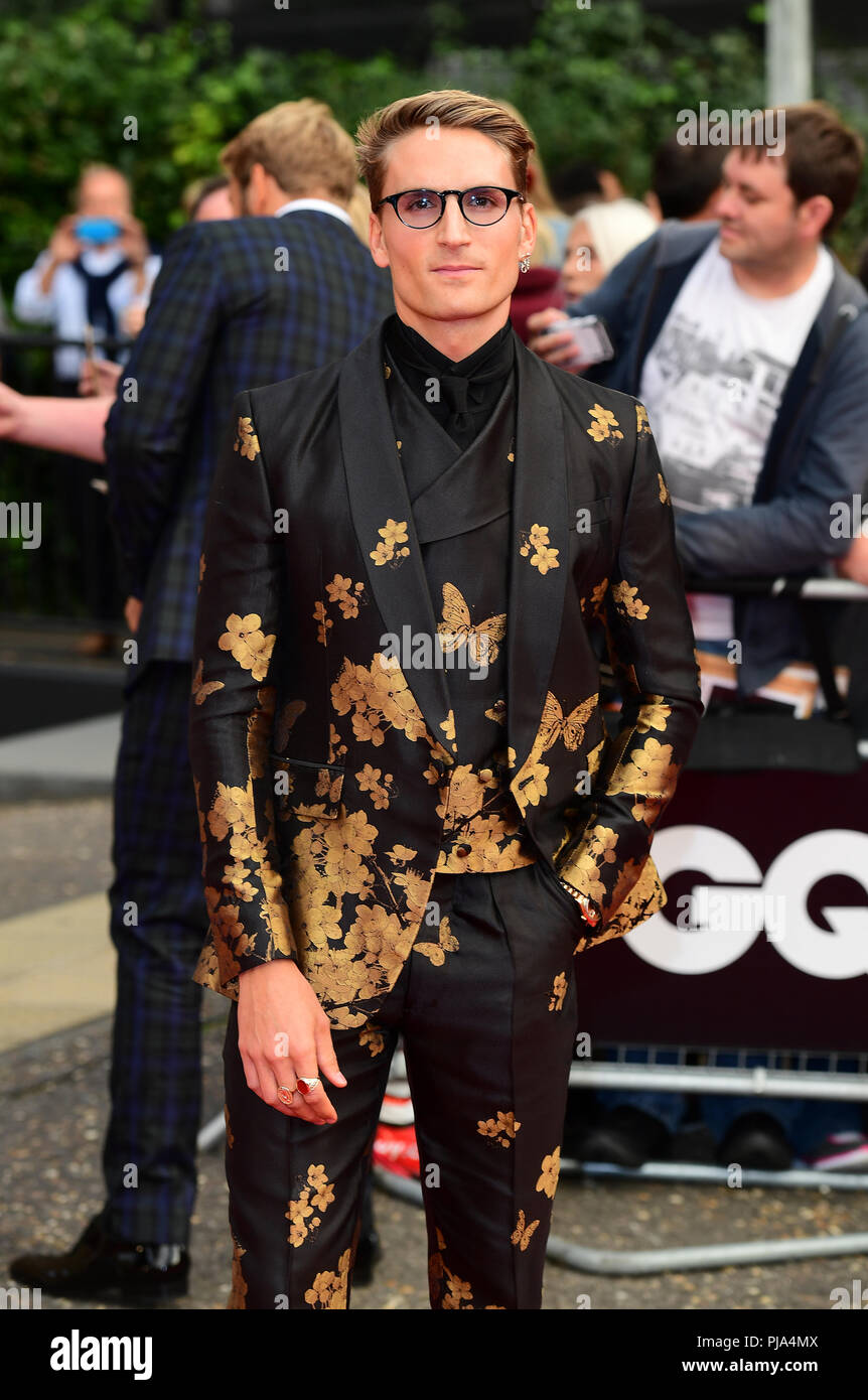 Oliver Proudlock arriving for the GQ Men of the Year Awards 2018 in ...