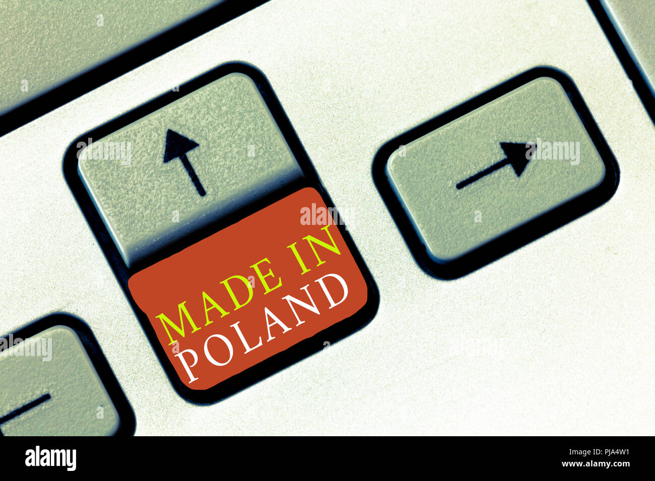 Handwriting text Made In Poland. Concept meaning A product or something ...