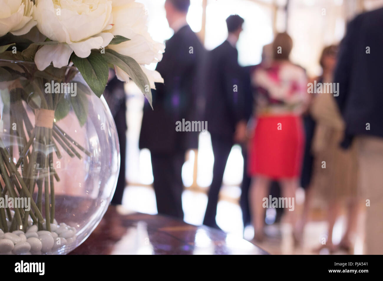 Wedding flowers arranged floral bouquet in marriage luxury 5 star hotel ...
