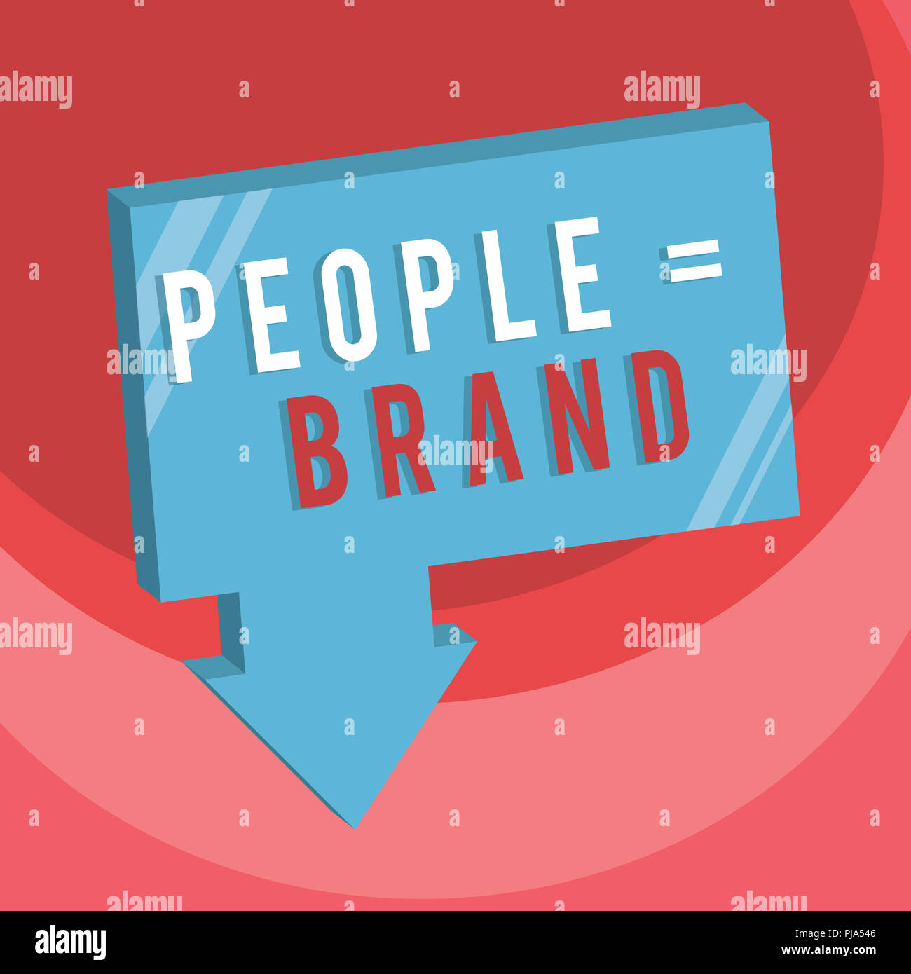 Handwriting text writing People equal Brand. Concept meaning Personal ...