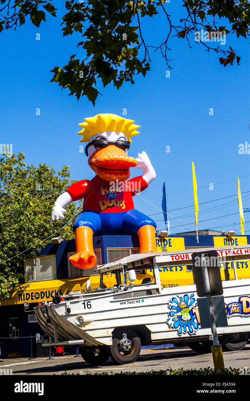 A blow up mascot for the ride the Ducks of Seattle tours Seattle ...