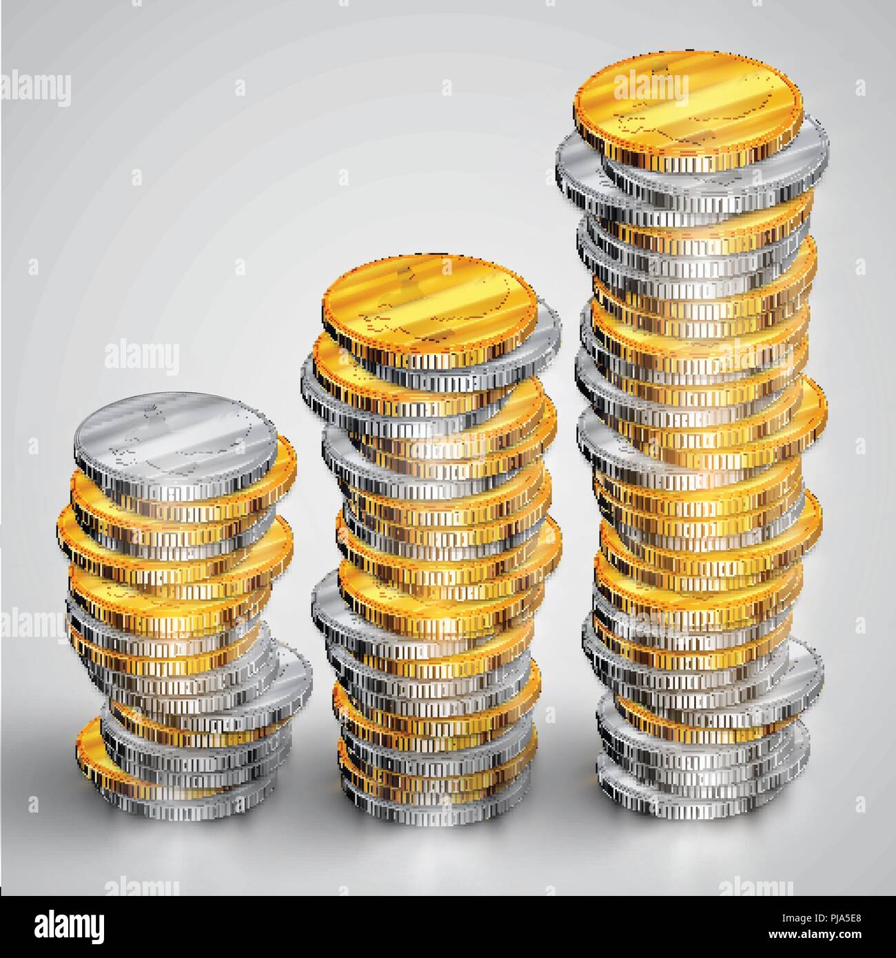 Realistic coins, vector illustration Stock Vector Image & Art - Alamy