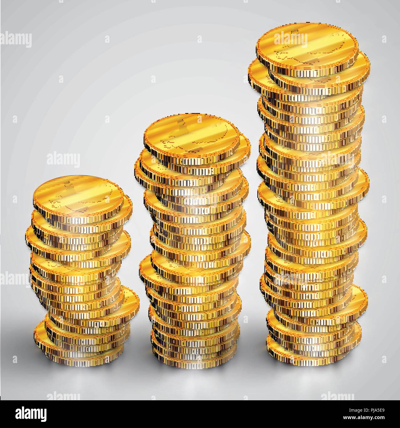 Realistic stack gold coins Stock Vector Images - Alamy