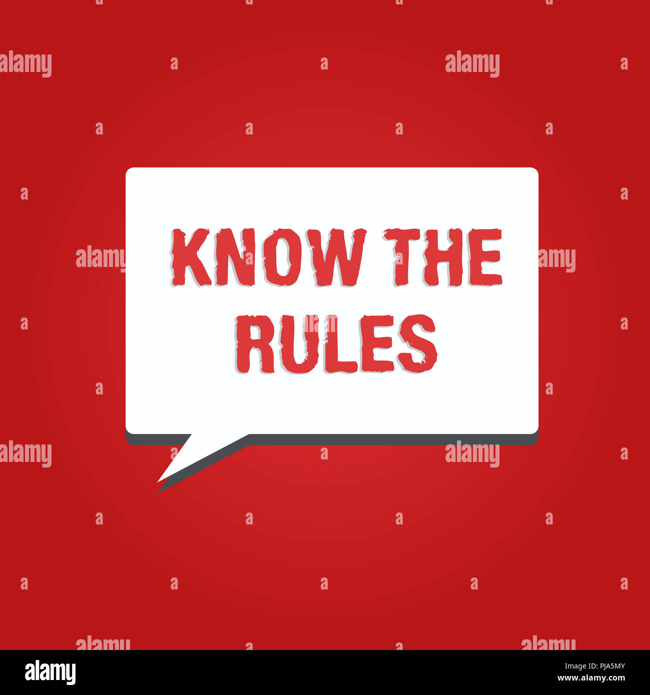 Conceptual hand writing showing Know The Rules. Business photo ...