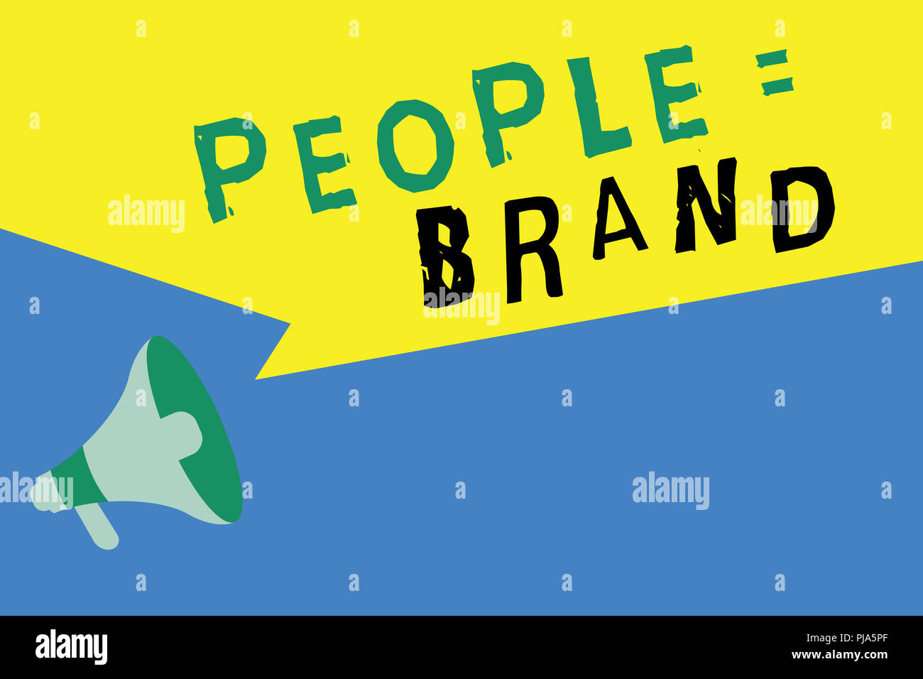 Word writing text People equal Brand. Business concept for Personal ...