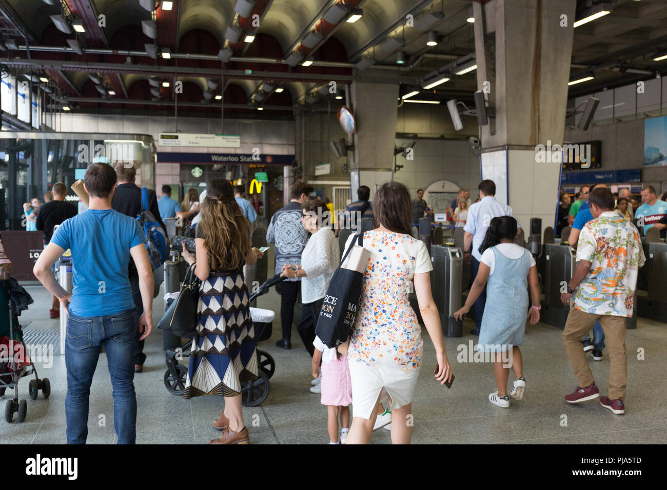 Underground exit at Waterloo, London Stock Photo - Alamy