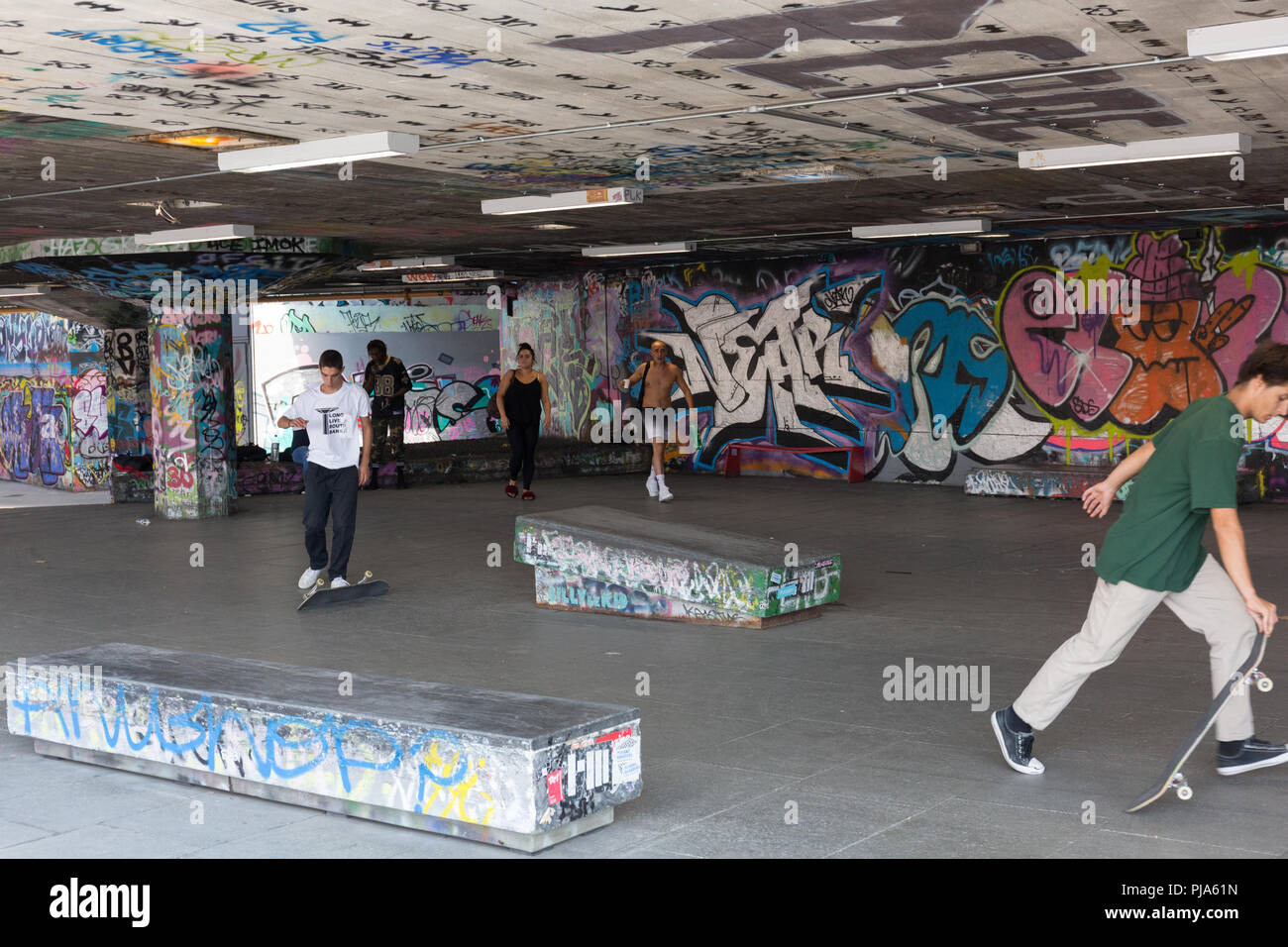 Skateboarding Park, The Underbelly, Waterloo London Stock Photo - Alamy