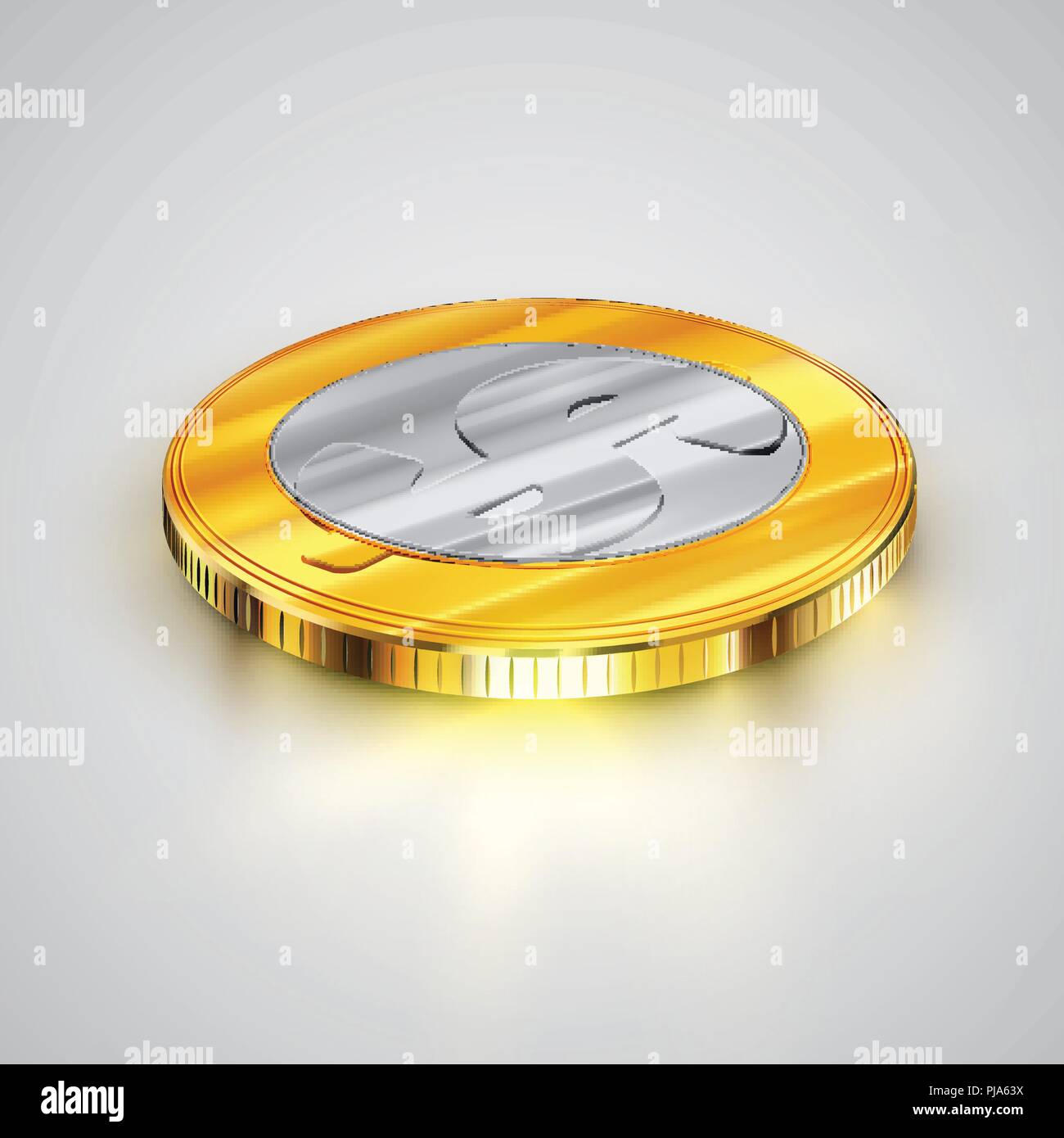 Realistic coin, vector illustration Stock Vector Image & Art - Alamy