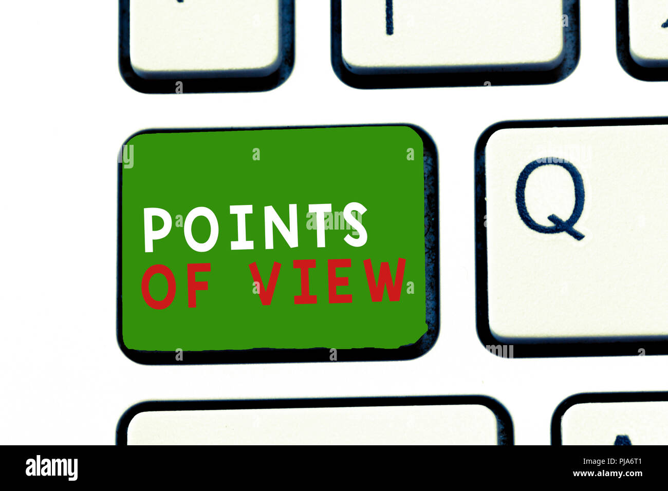 Text sign showing Points Of View. Conceptual photo Interpretation ...