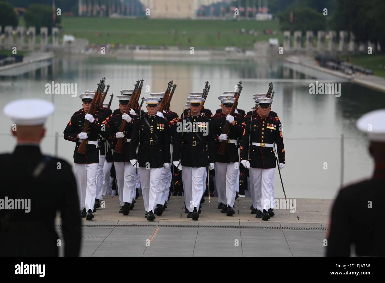 Marines with Alpha and Bravo Companies, Marine Barracks Washington D.C ...