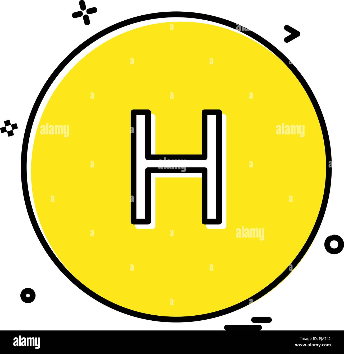 health hospital alphabet-h sign-h icon vector design Stock Vector Image ...