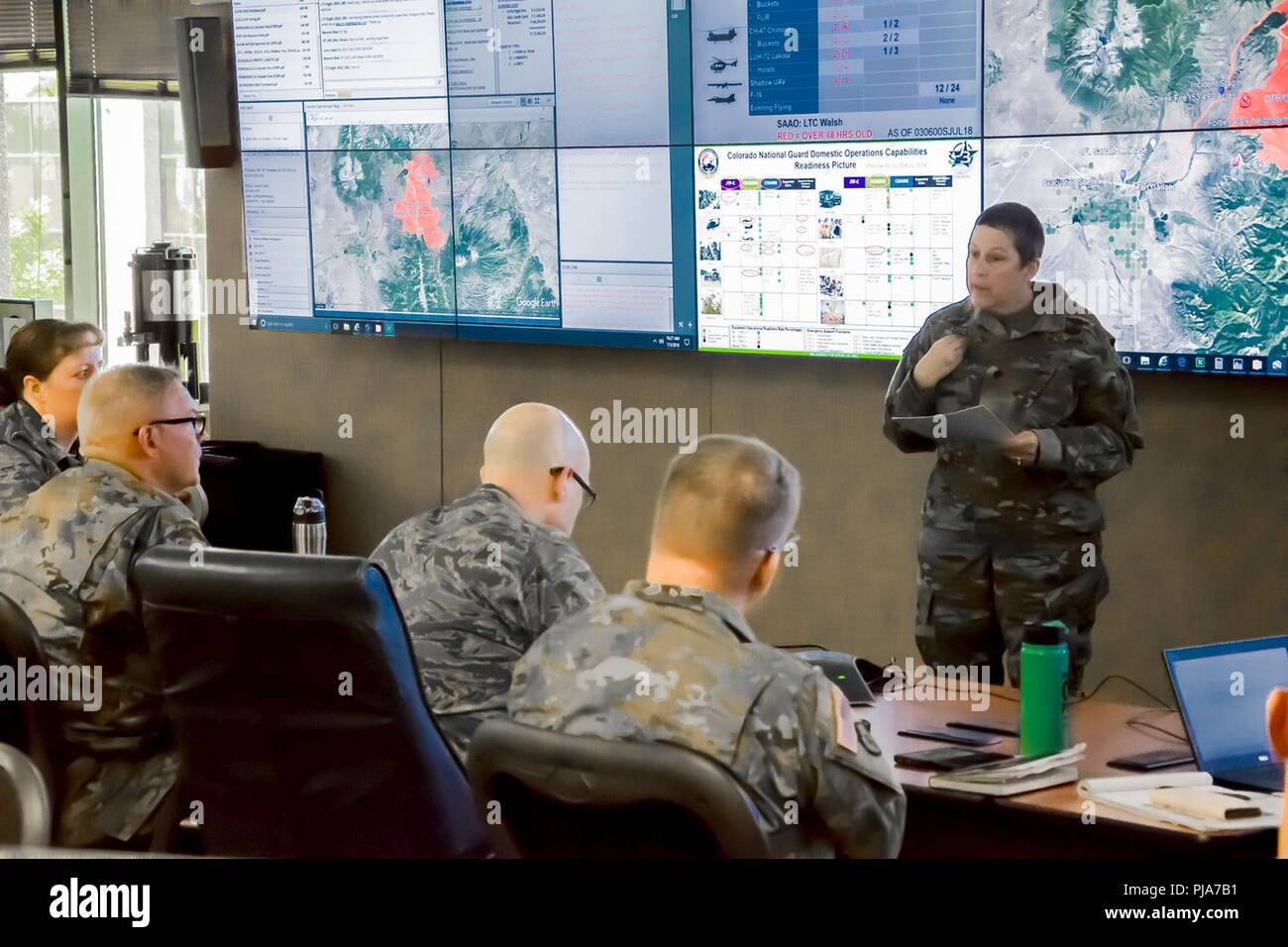 United States Army Lt. Col. Anne Dirks, deputy director of joint ...