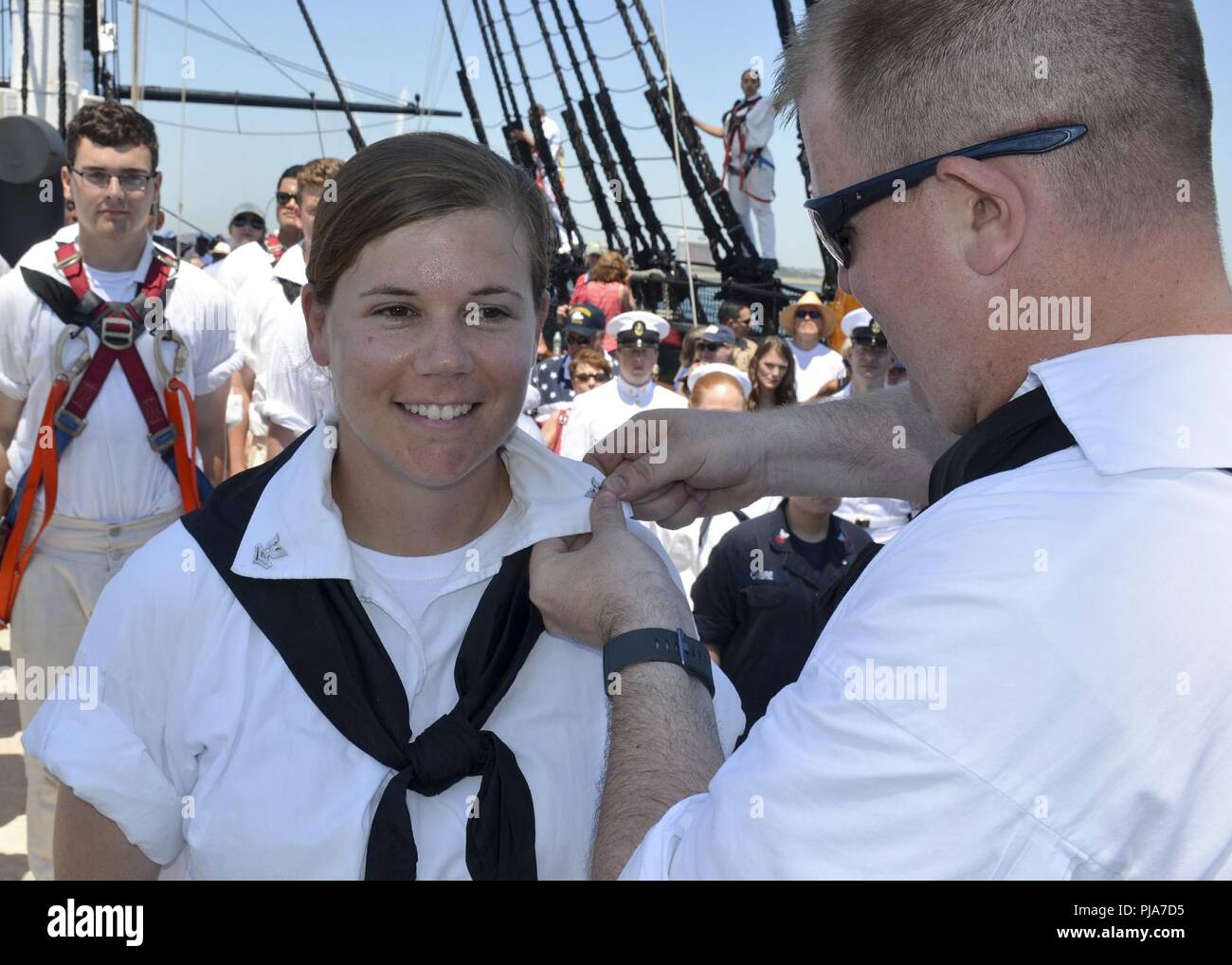 (July 4, 2018) Interior Communication Electrician Angela Careccia is ...