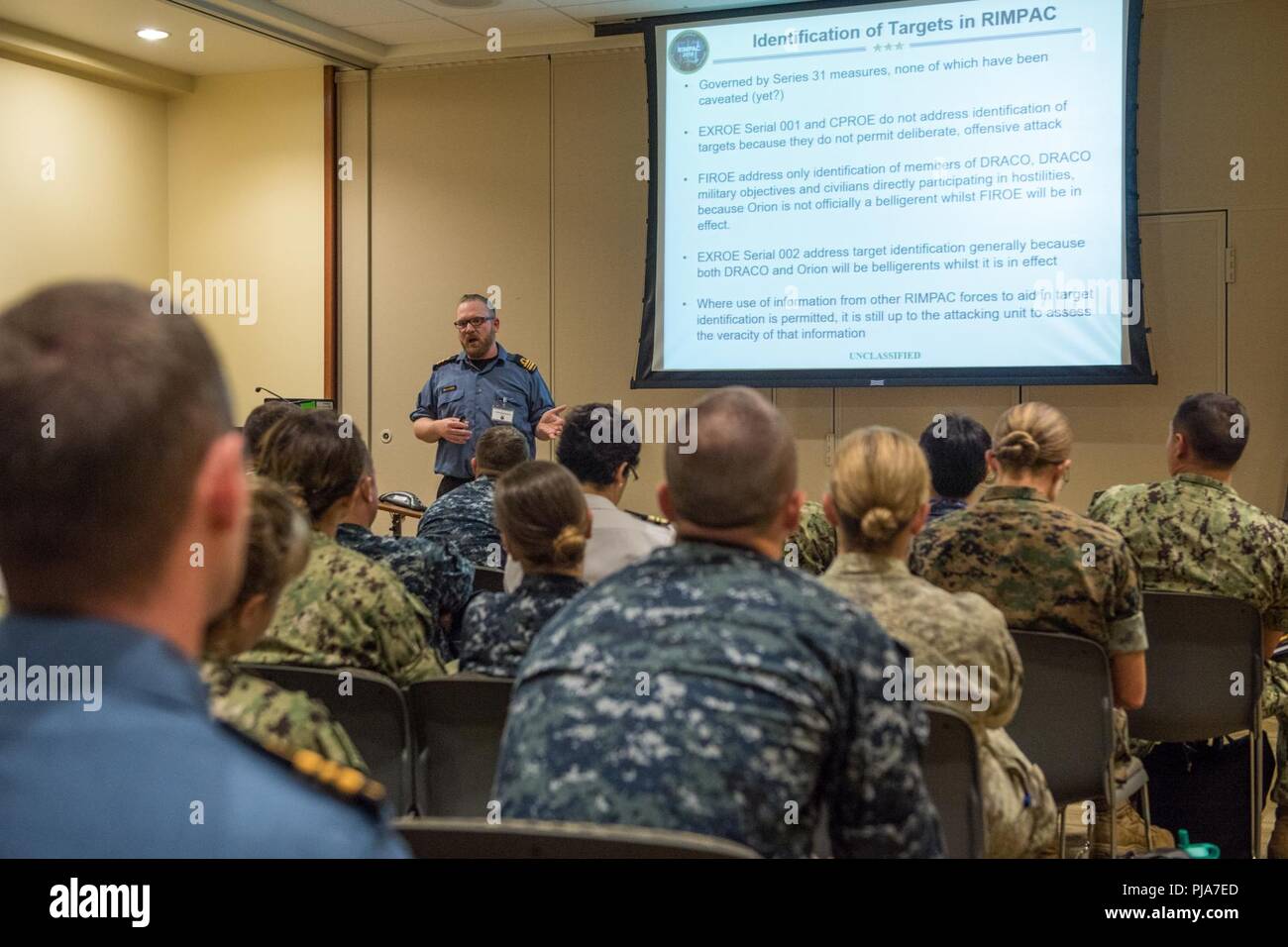 PEARL HARBOR (July 5, 2018) Royal Canadian Navy LCdr Mike Baker, deputy ...