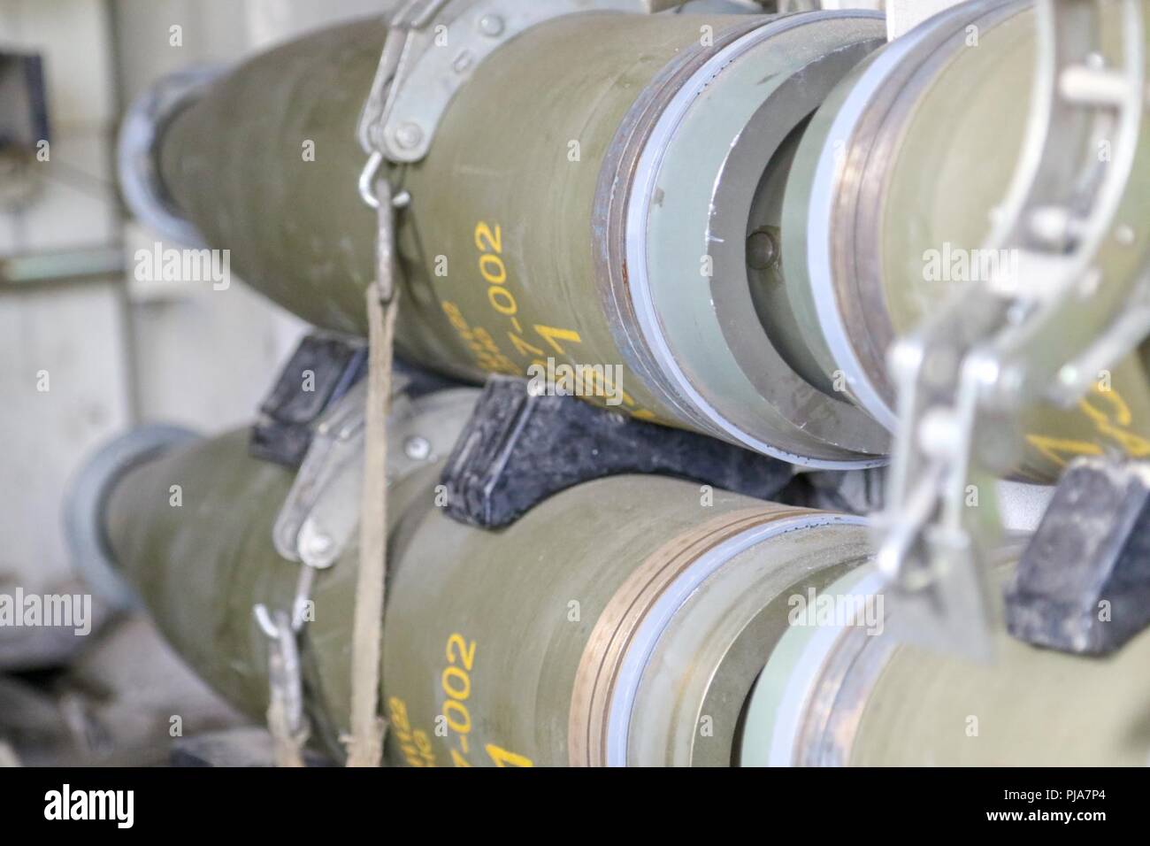 A rack of shells waiting to be used during battery qualifications lines ...