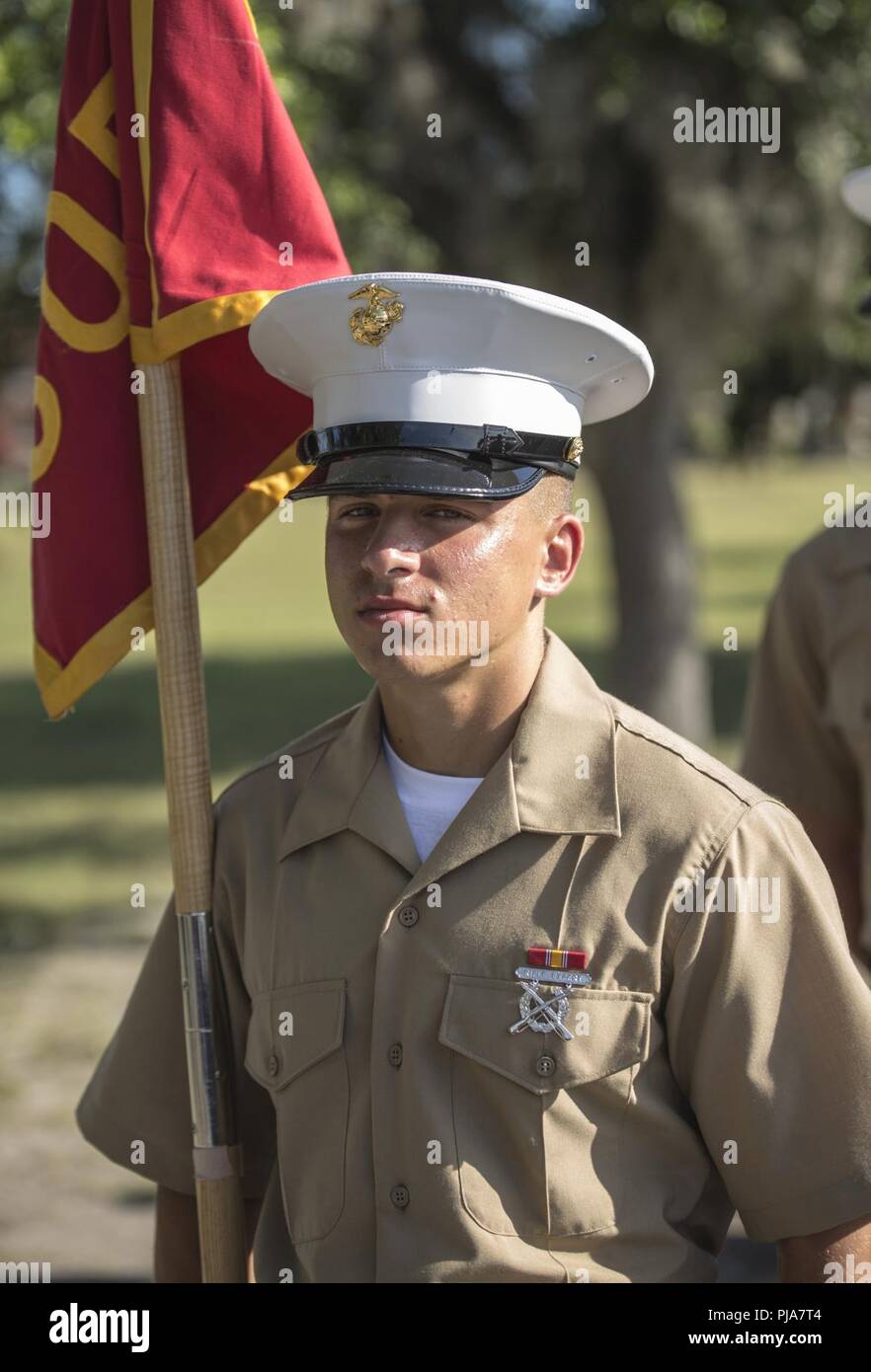 U.S. Marine Corps Pfc. Andrew Bailey, honor graduate for Platoon 3052 ...