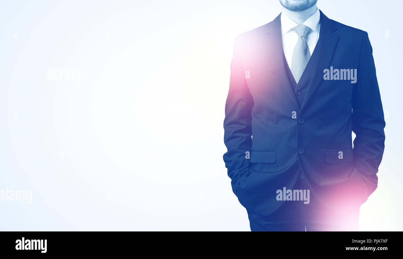 Young businessman standing and thinking without head Stock Photo - Alamy