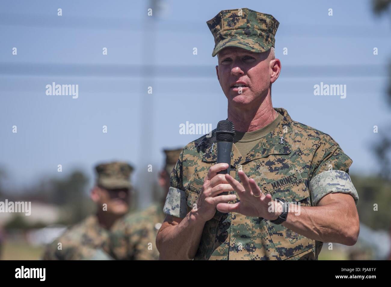 U.S. Marine Corps Maj. Gen. Eric M. Smith, the outgoing commanding ...