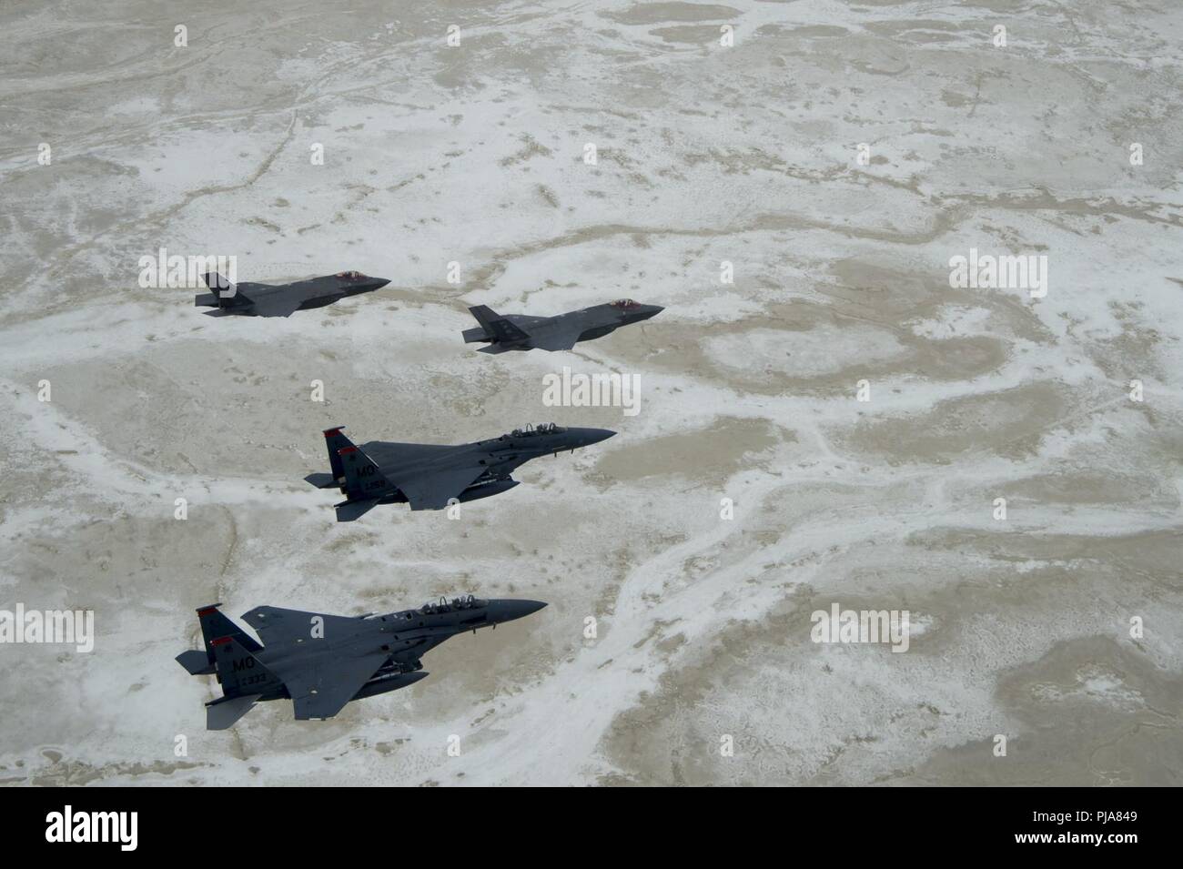 Lt. Gen Mark Kelly, 12th Air Force Commander, leads a formation of F-35 ...