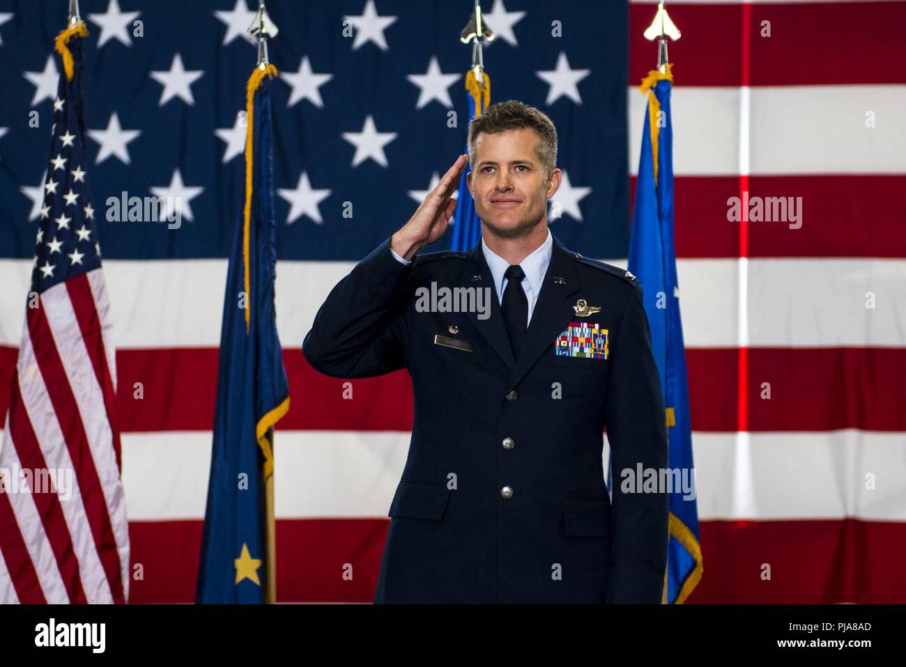 U.S. Air Force Col. Benjamin Bishop, the 354th Fighter Wing commander ...