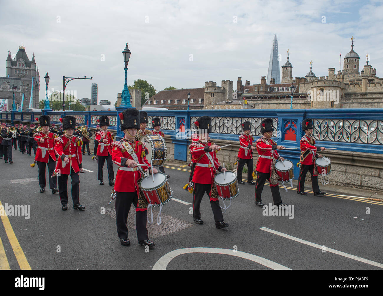 City of London, UK. 5 September, 2018. The Royal Regiment of Fusiliers ...