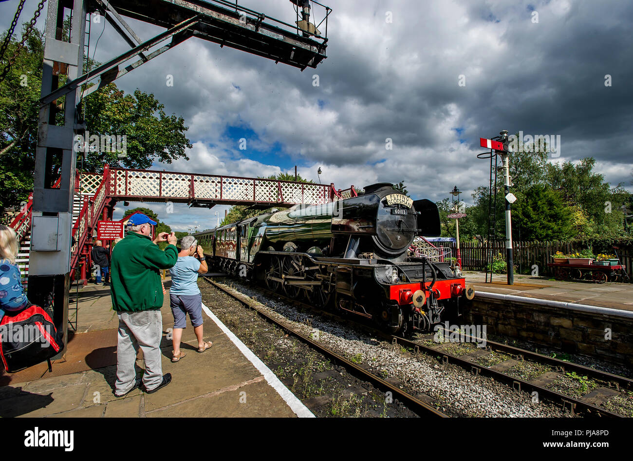 Bury, UK. 5th September 2018. The iconic Flying Scotsman steam engine ...