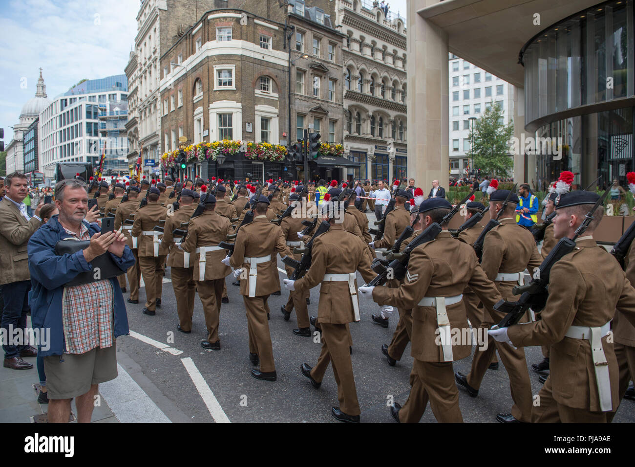 The band of the royal regiment of fusiliers hi-res stock photography ...