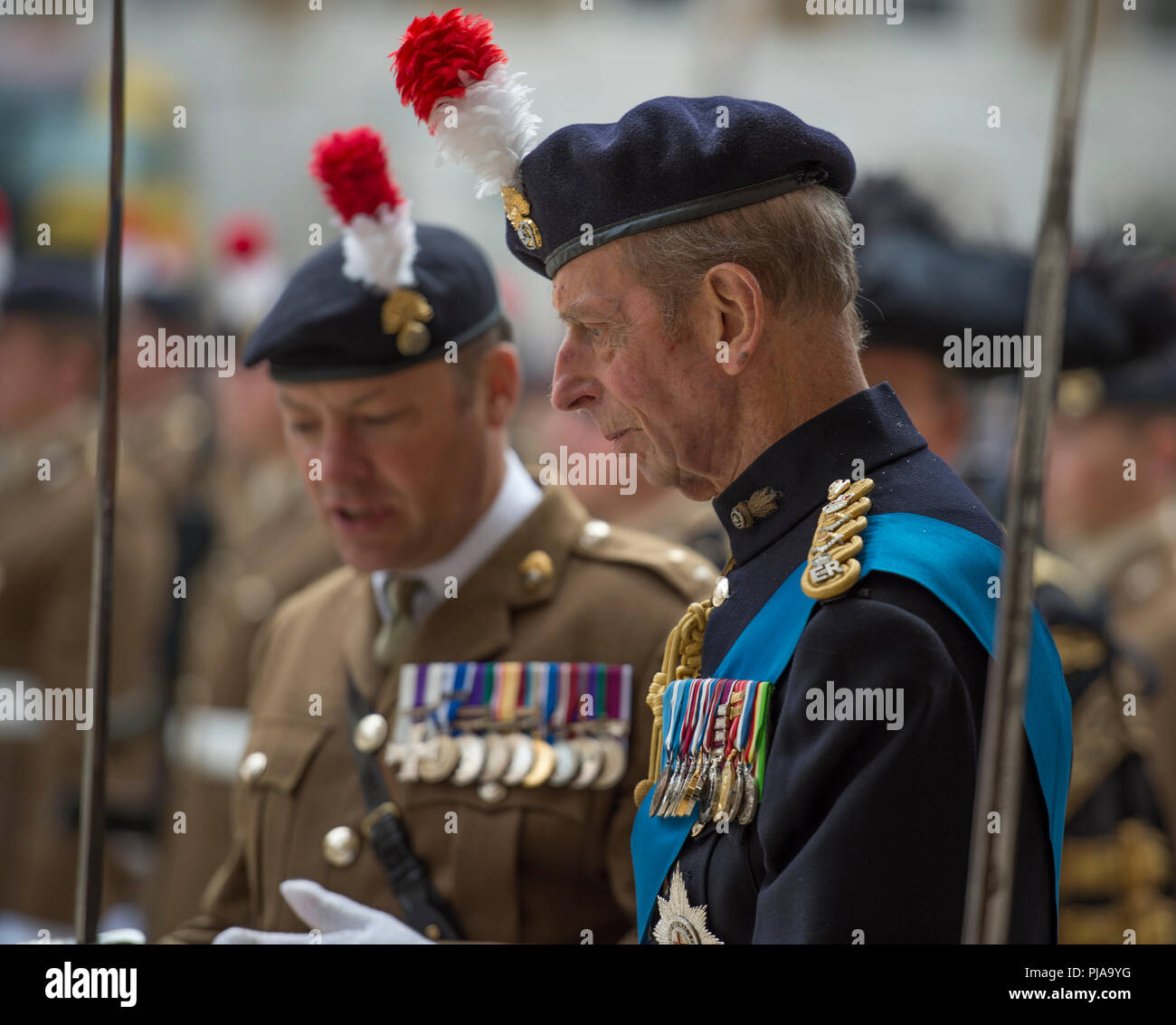 City of London, UK. 5 September, 2018. The Royal Regiment of Fusiliers ...