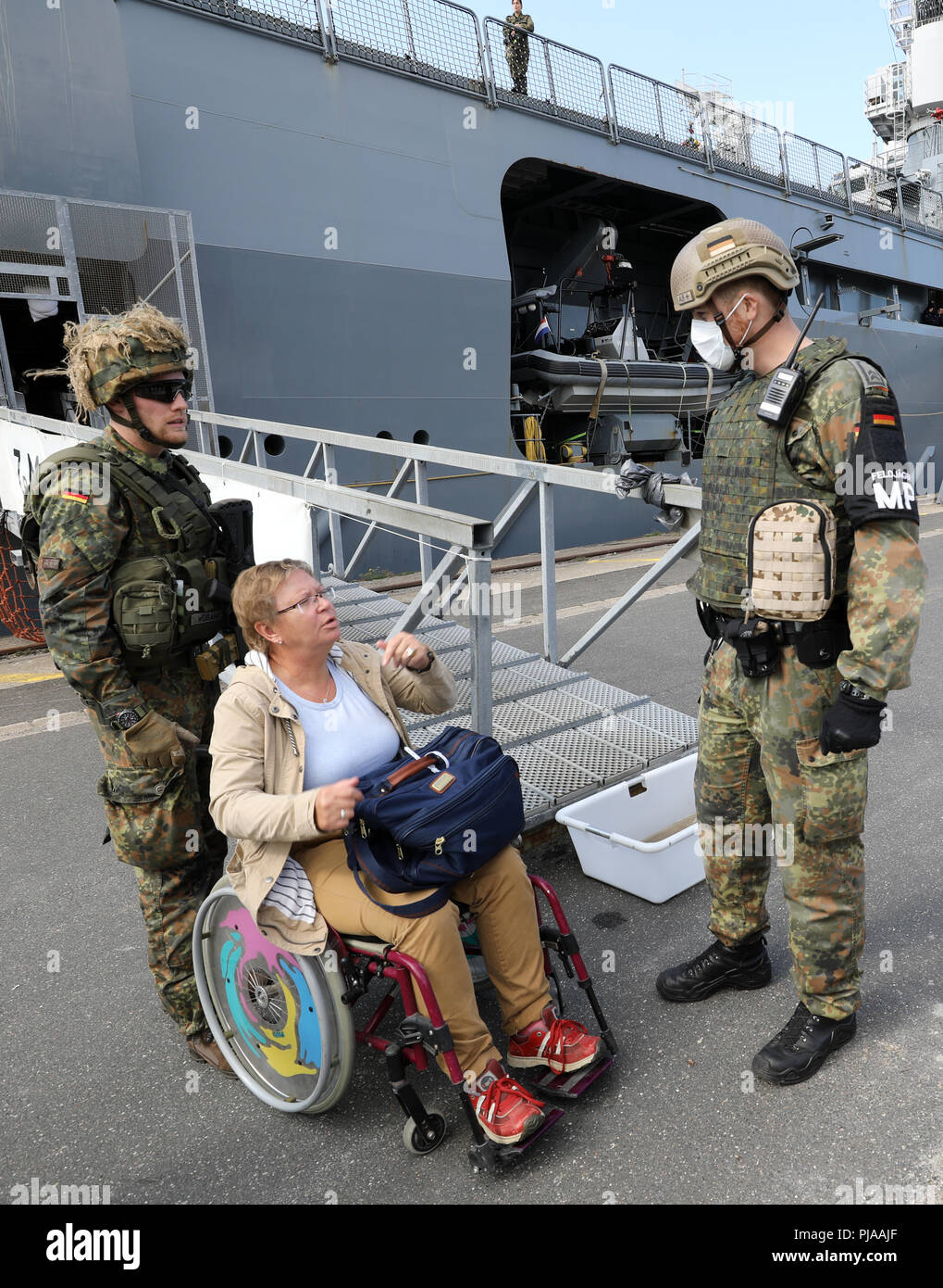 05 Septmeber 2018, Germany, Rostock: Together with the Dutch support ...