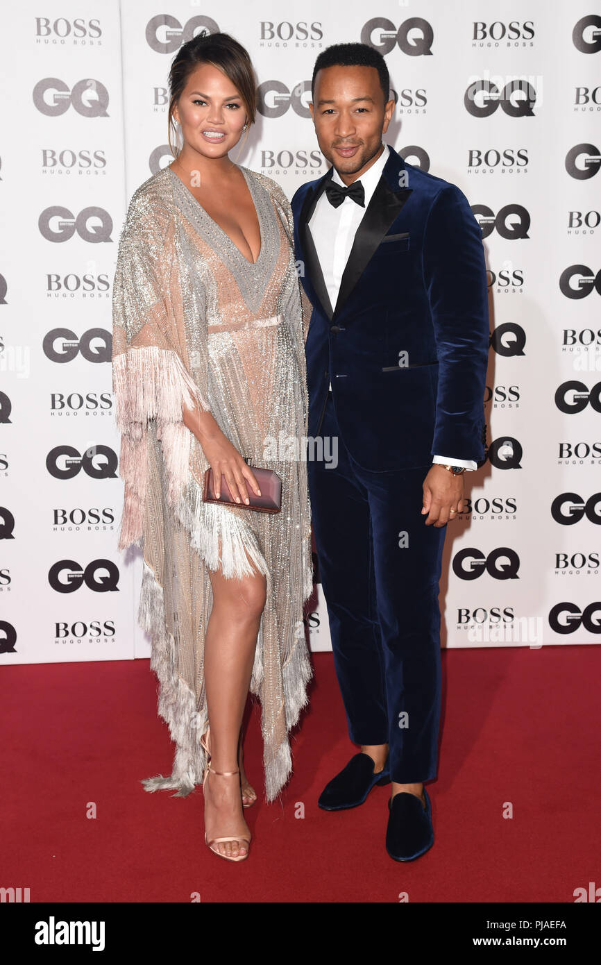 LONDON, UK. September 05, 2018: Chrissie Teigan & John Legend at the GQ ...