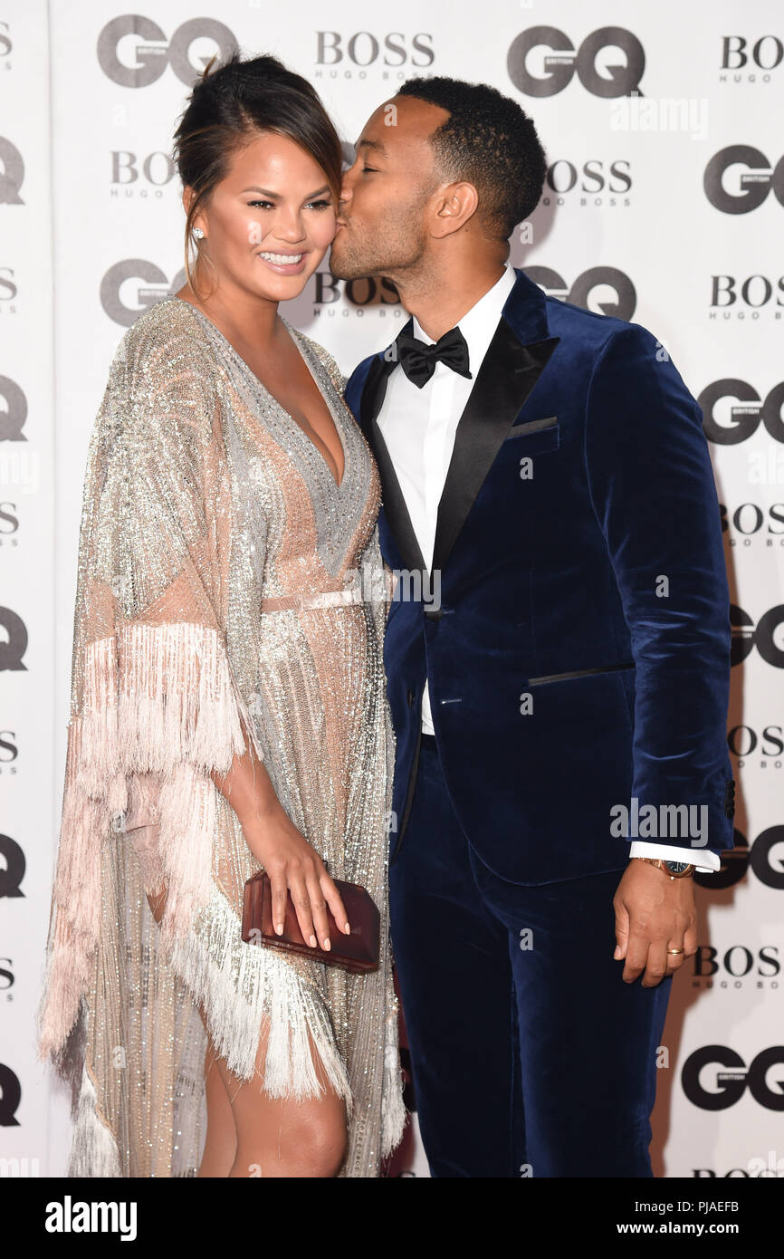 LONDON, UK. September 05, 2018: Chrissie Teigan & John Legend at the GQ ...