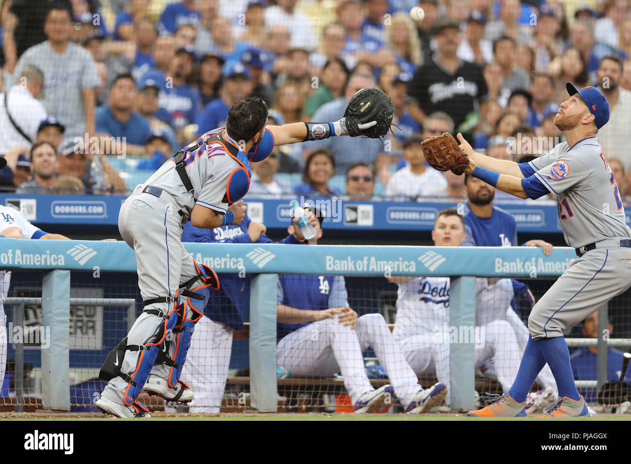 Los Angeles, CA, USA. 5th Sep, 2018. New York Mets catcher Kevin ...