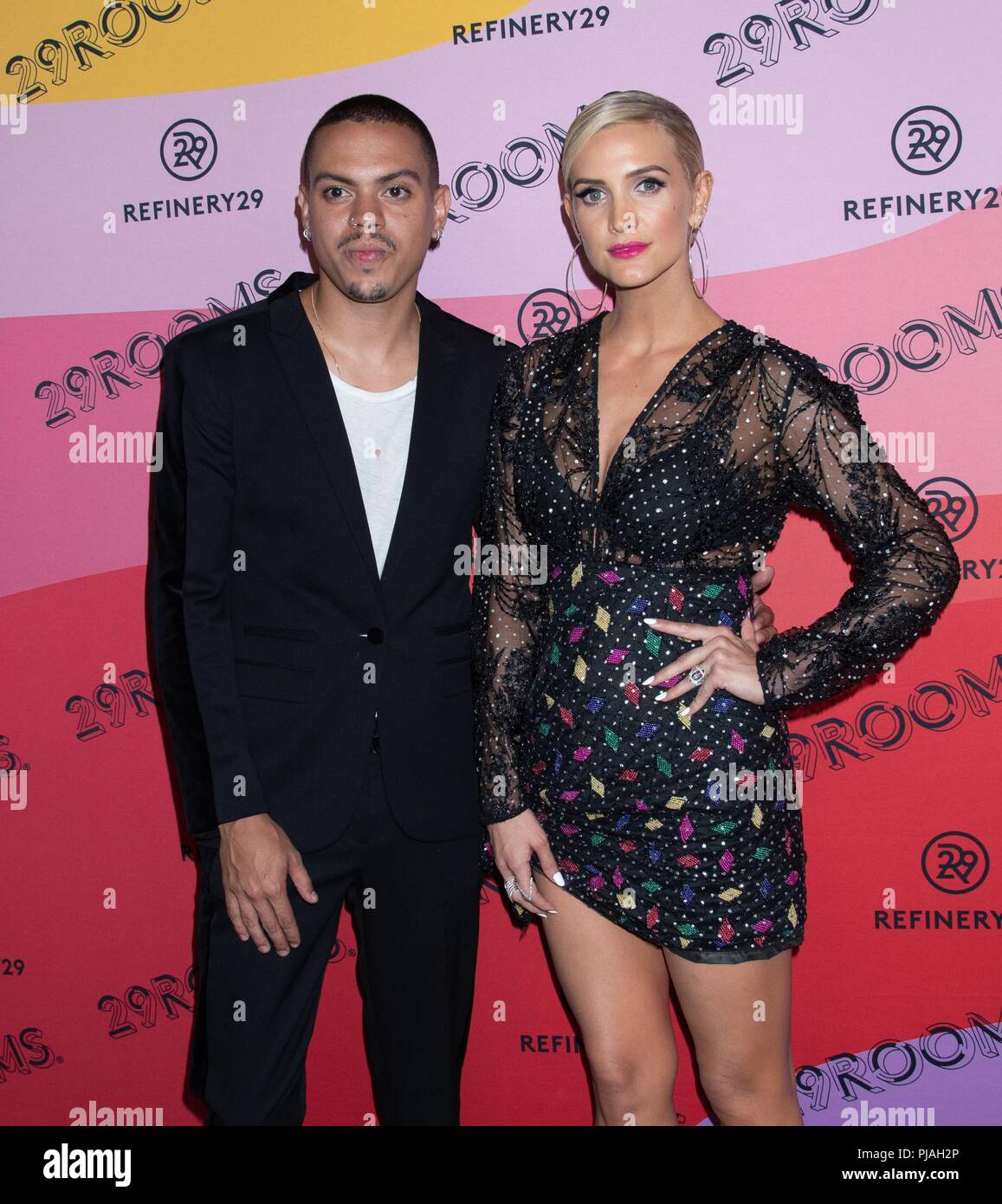 Brooklyn, NY, USA. 5th Sep, 2018. Evan Ross, Ashlee Simpson at arrivals ...
