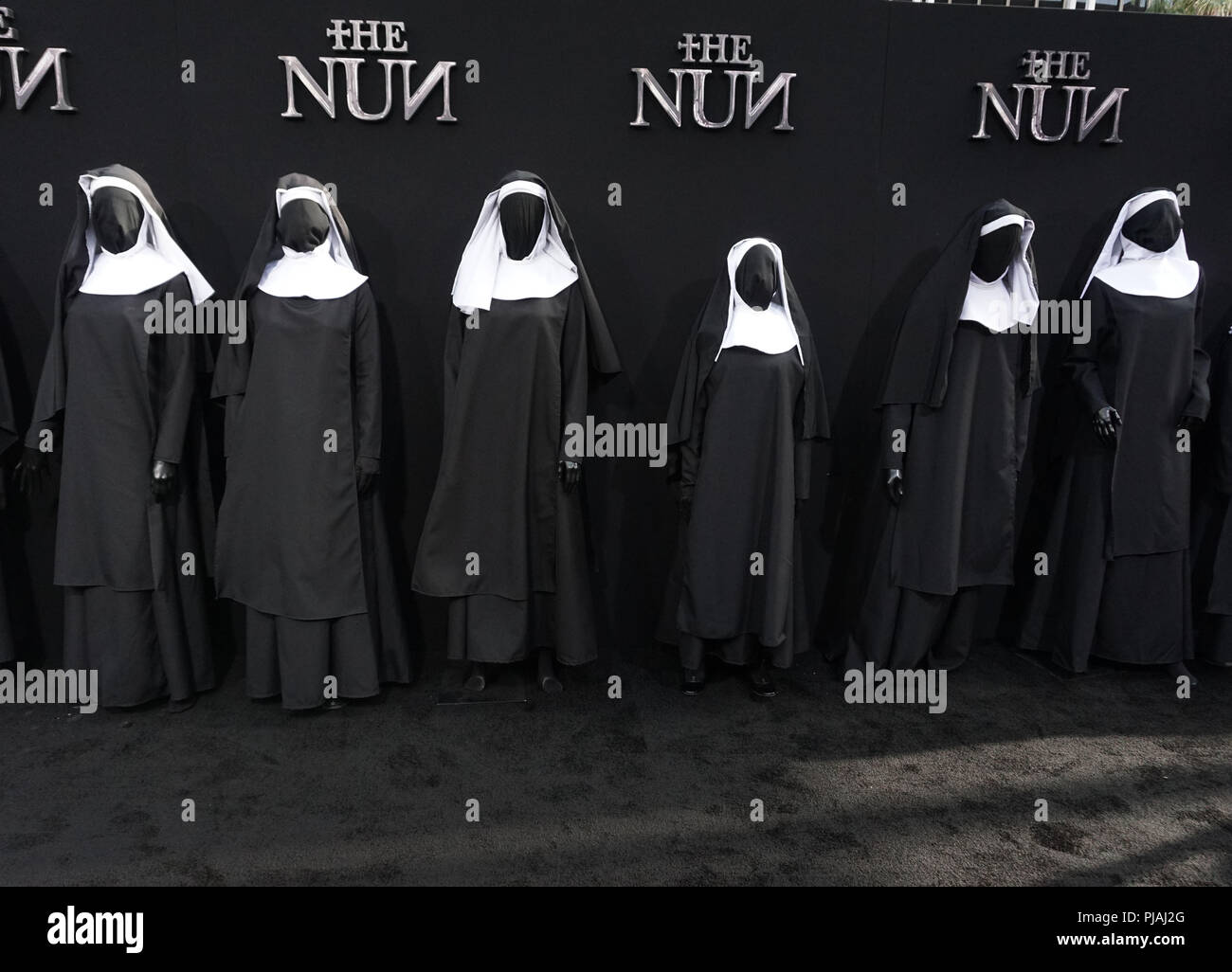 Hollywood, USA. 4th Sep 2018. The Nun- Mannequins and real nuns 002 ...