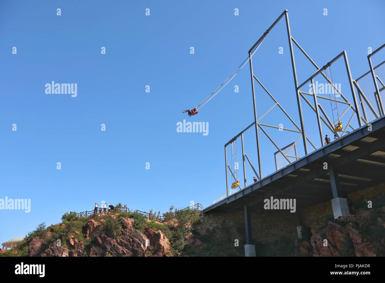 Xinmi, Xinmi, China. 6th Sep, 2018. Xinmi, CHINA-A swing can be seen on ...