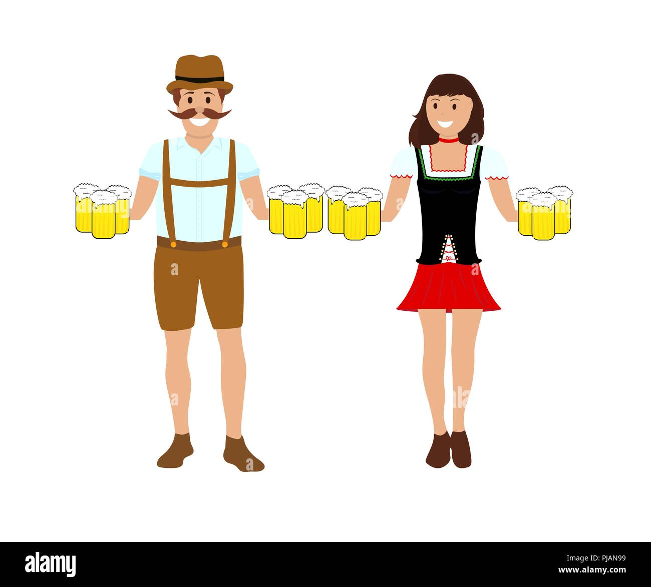 Drink man woman beer Stock Vector Images - Alamy