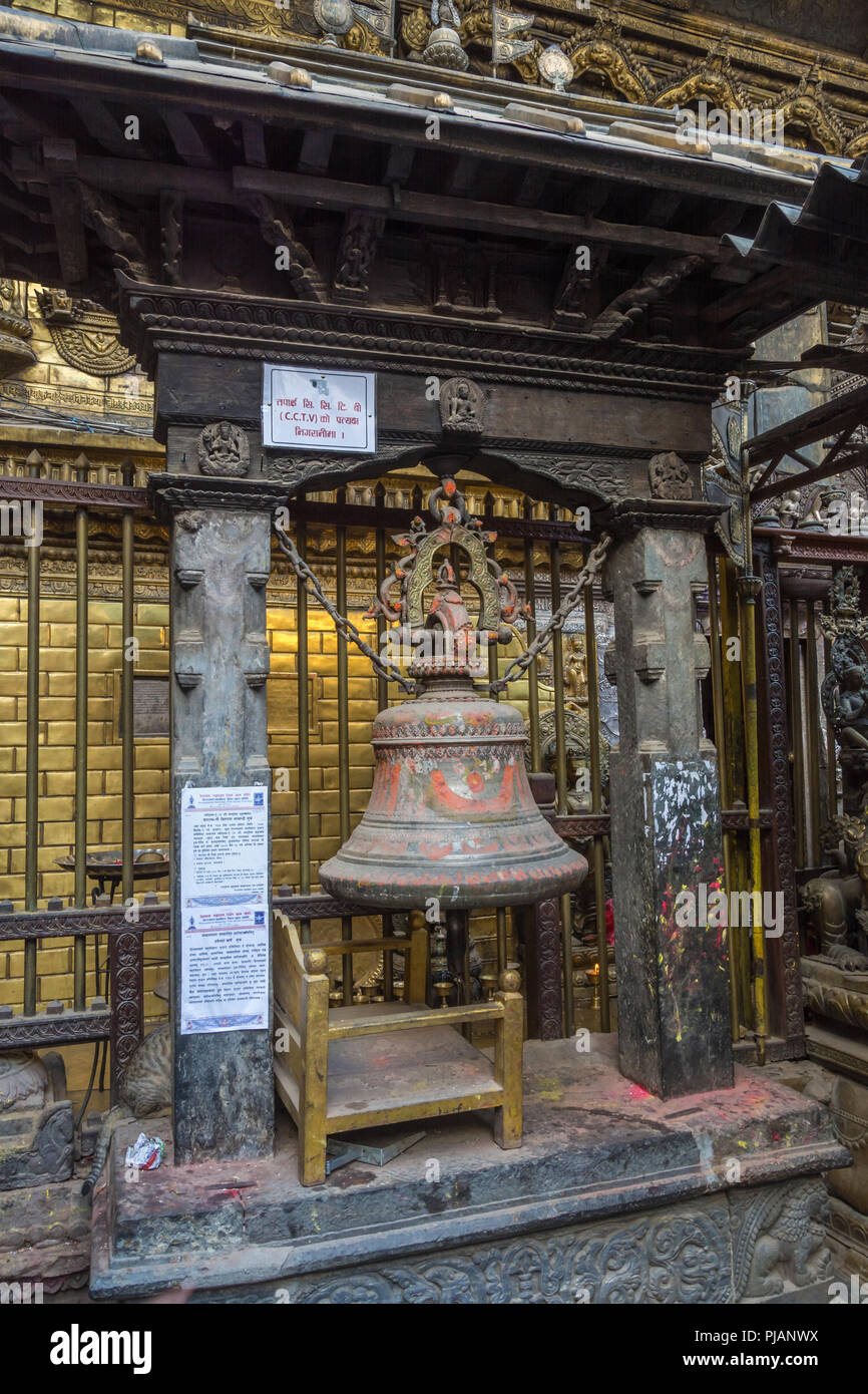Kathmandu nepal temple bell in hi-res stock photography and images - Alamy
