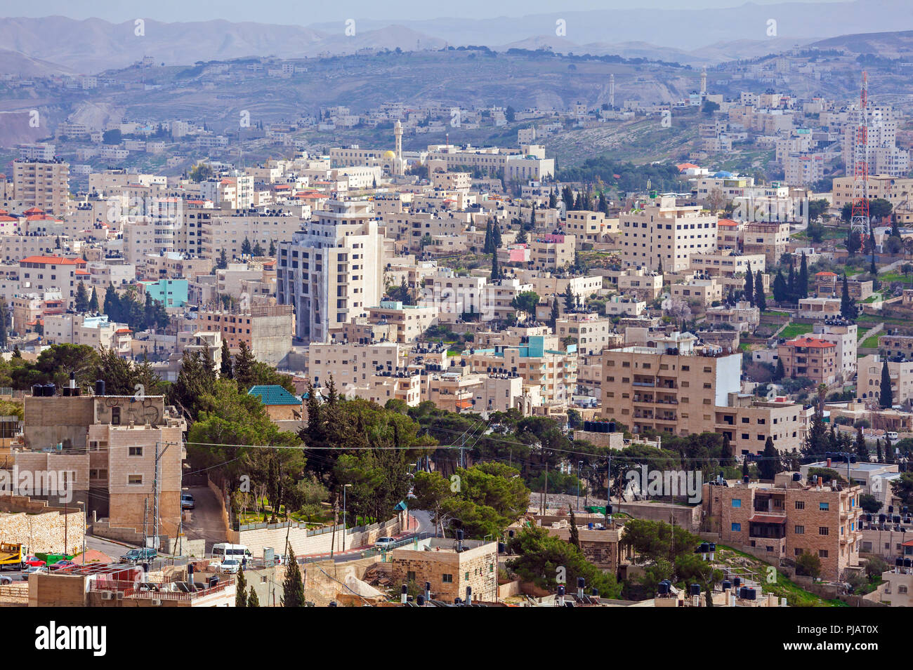 Panorama of city with Modern houses, Jerusalem, Israel Stock Photo - Alamy